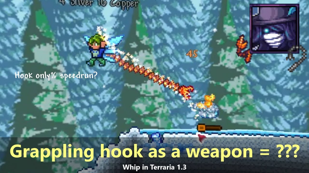 Using Grappling hook in Terraria as a weapon..? ─ Split mod with "Whips ...