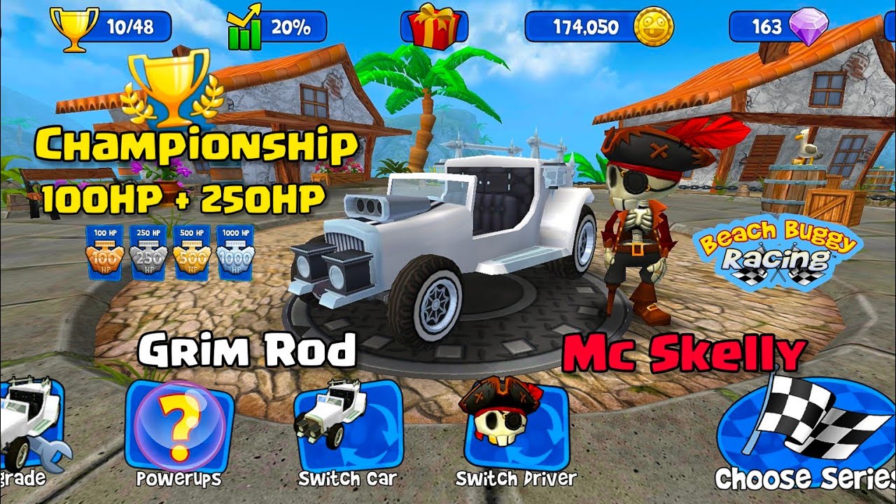 Mc Skelly + Grim Rod 100HP and 250HP Championship gameplay - BB Racing ...
