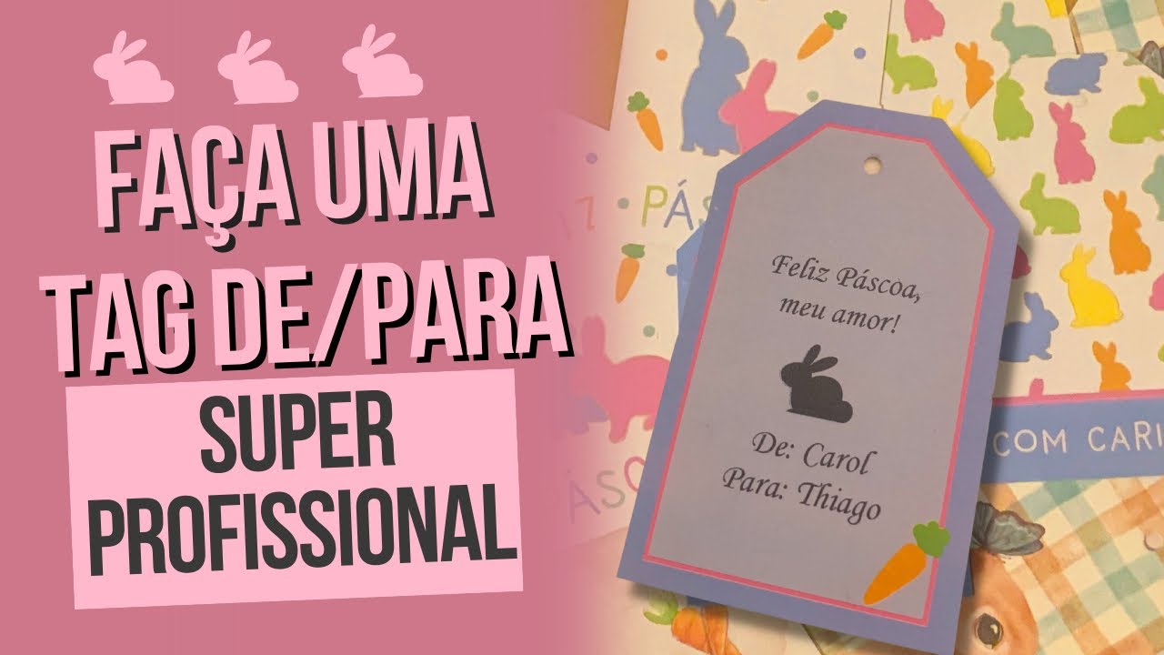 Faça uma tag de/para super profissional para suas cestas - YouTube
