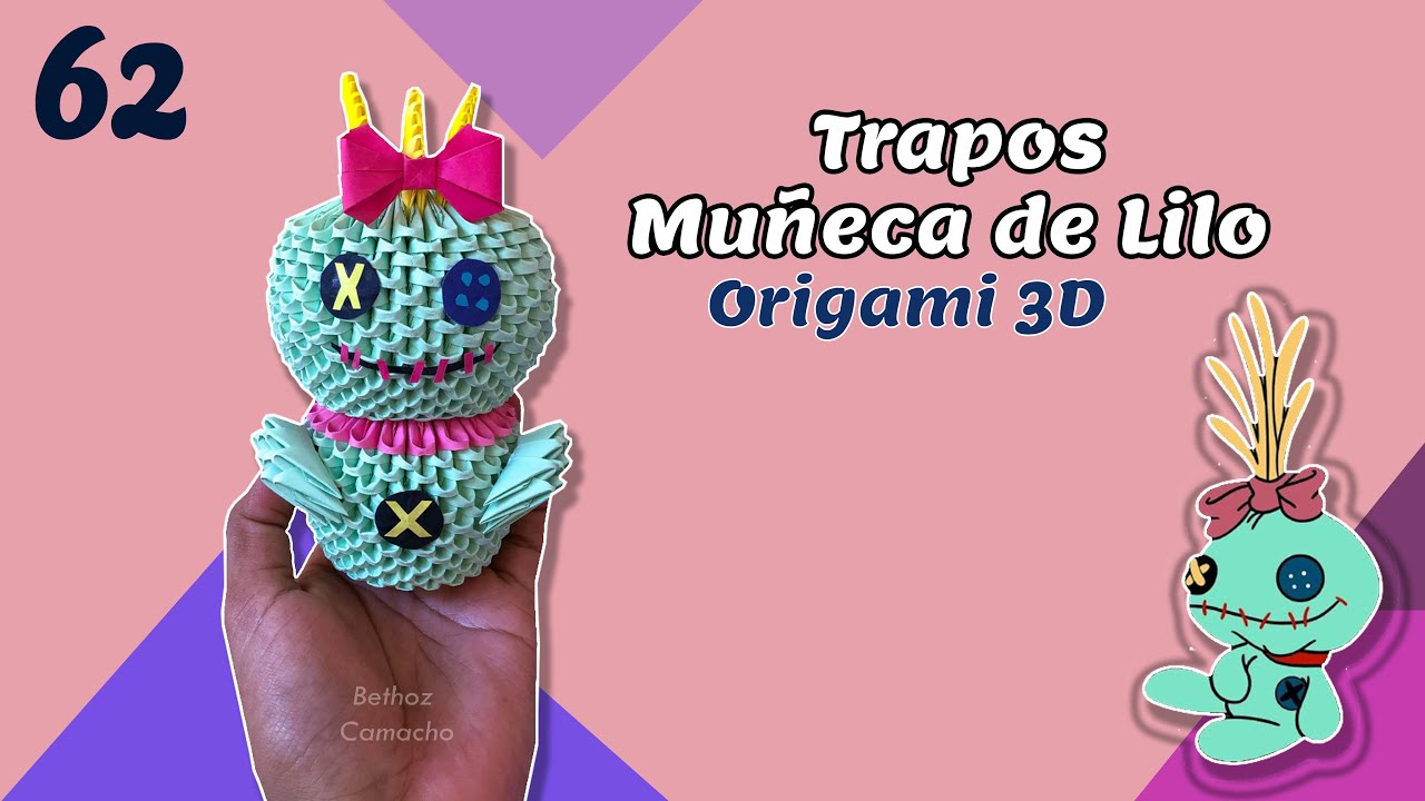 Cómo Hacer a Trapos Muñeca de Lilo y Stich en Origami 3D - Bethoz ...