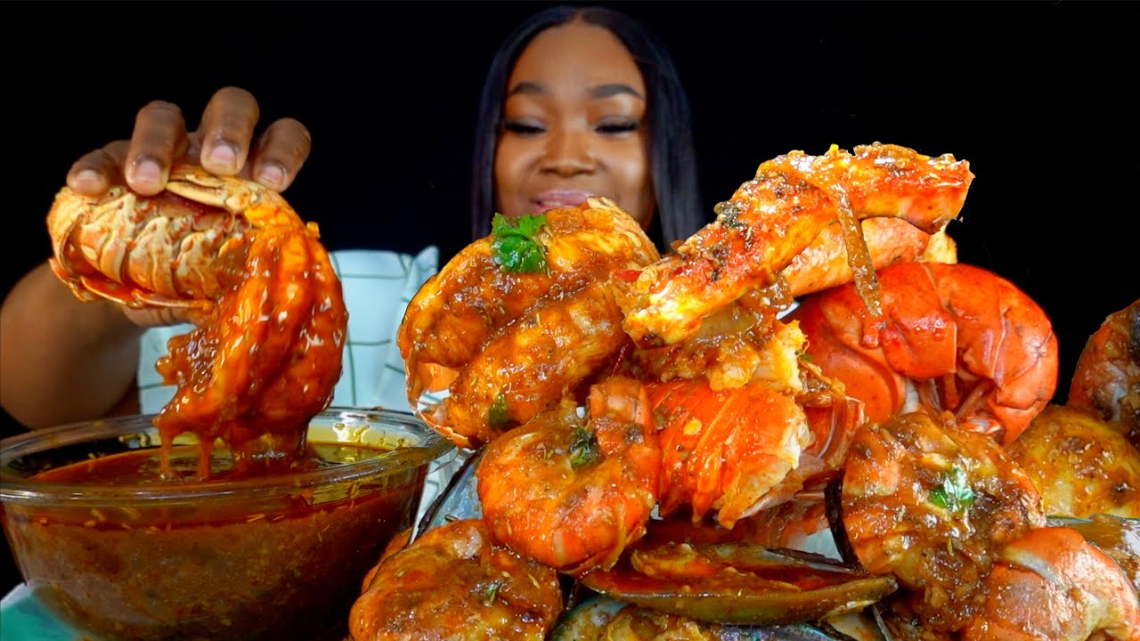 KING CRAB SEAFOOD BOIL MUKBANG | DESHELLED |SEAFOOD BOIL | Mukbang ...