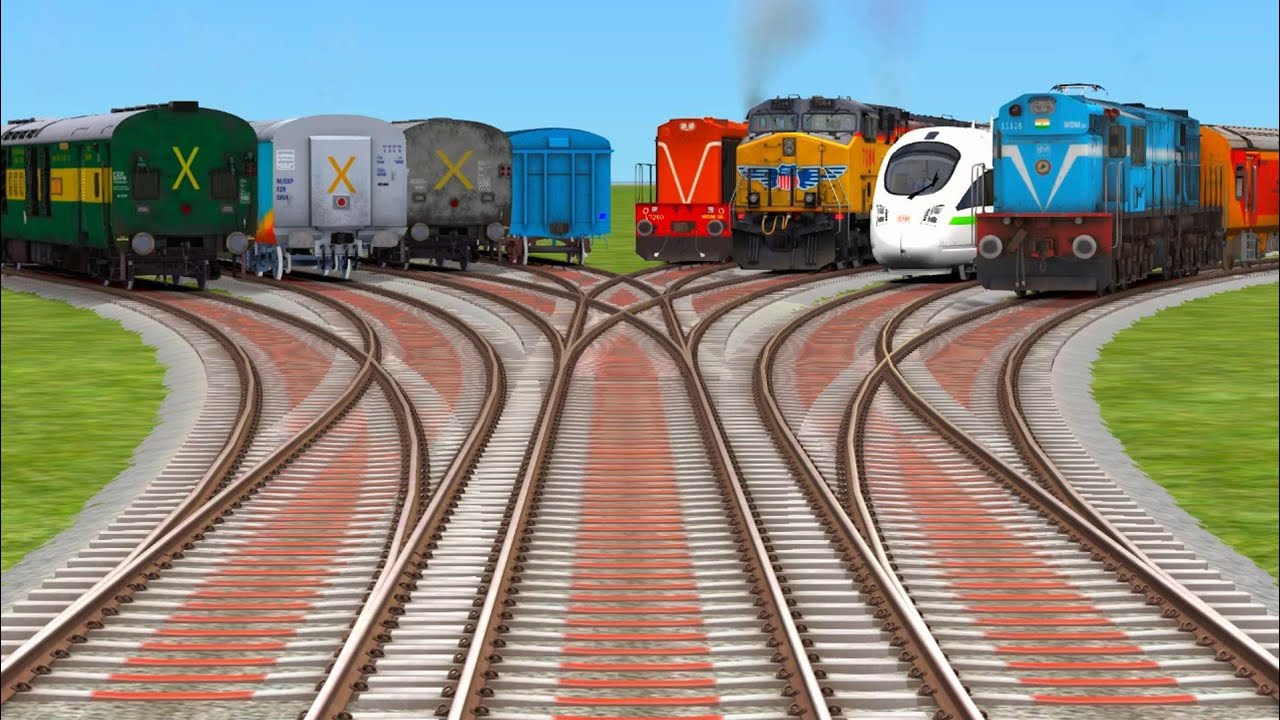 Viii-Rails Crossing Back To Back At Bumpy💵Curved Railroad Crossing ...