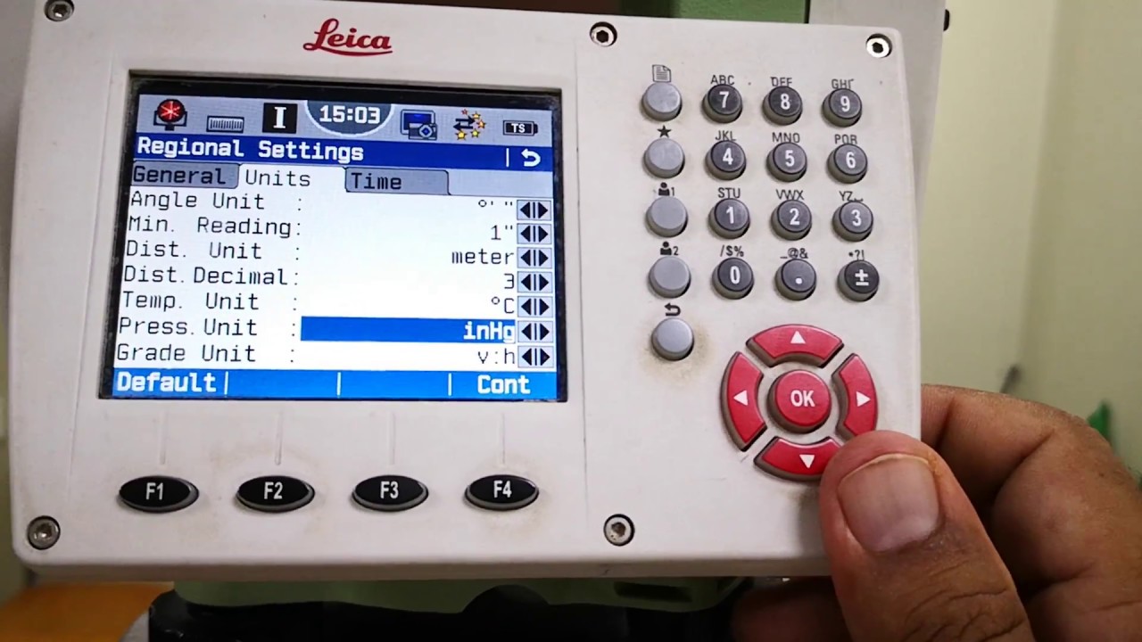 Regional Setting (General, Unit & Time) for Leica Total Station TS09 ...