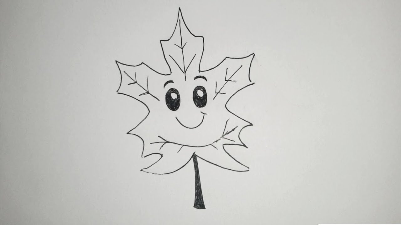 Kako nacrtati Veseli Jesenji List/How to draw a Happy Autumn Leaf so ...