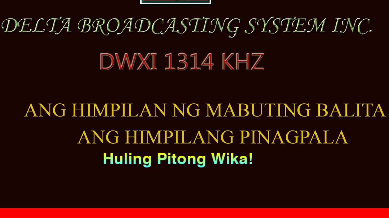 Delta Broadcasting System Inc. Live Stream ( DWXI Program - April 10 ...