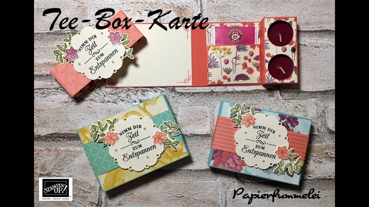 Tee-Box-Karte basteln *Tutorial* - YouTube