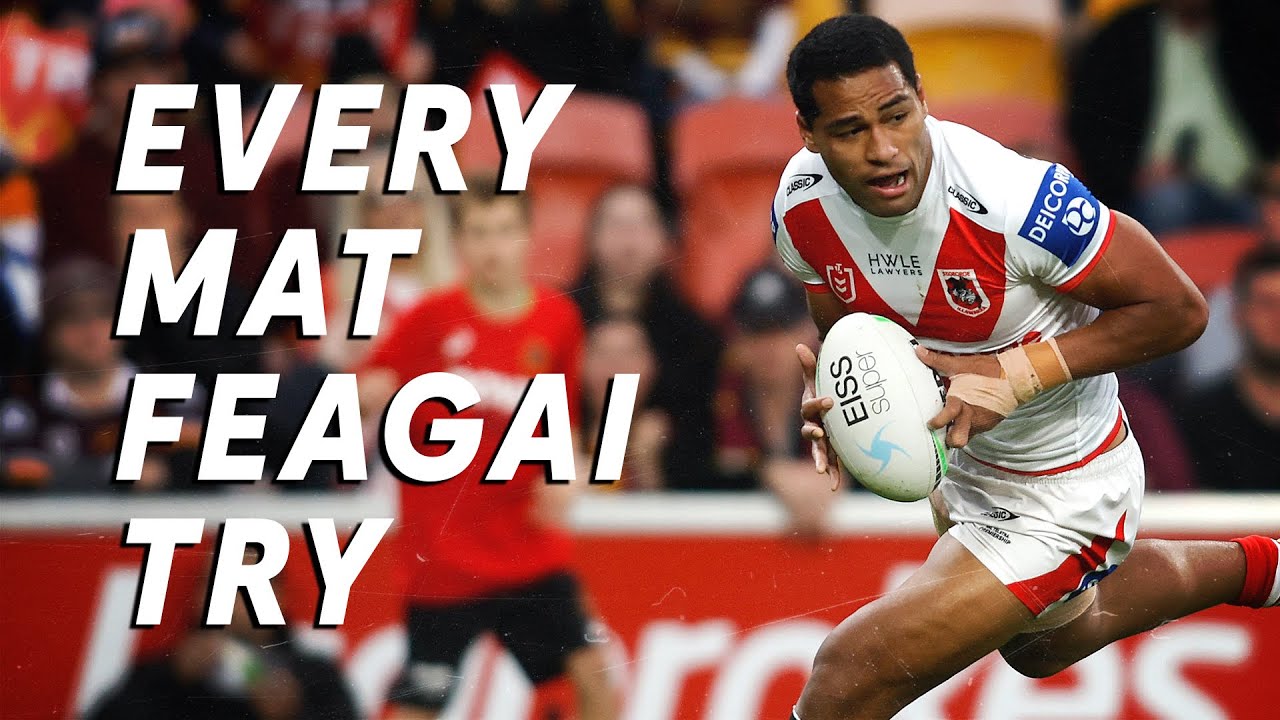 Every Mat Feagai try from season 2022 | NRL Highlights | St George ...
