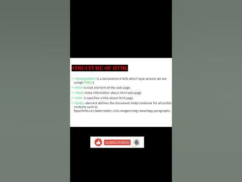 Sturcture Of HTML | #shorts #viral #coding #html5 #growth #developer #html #short #trend # ...