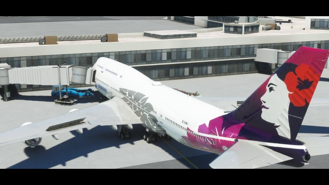 AMAZING Honolulu Fly By!! Hawaiian Airlines Boeing 747 | Daniel K ...