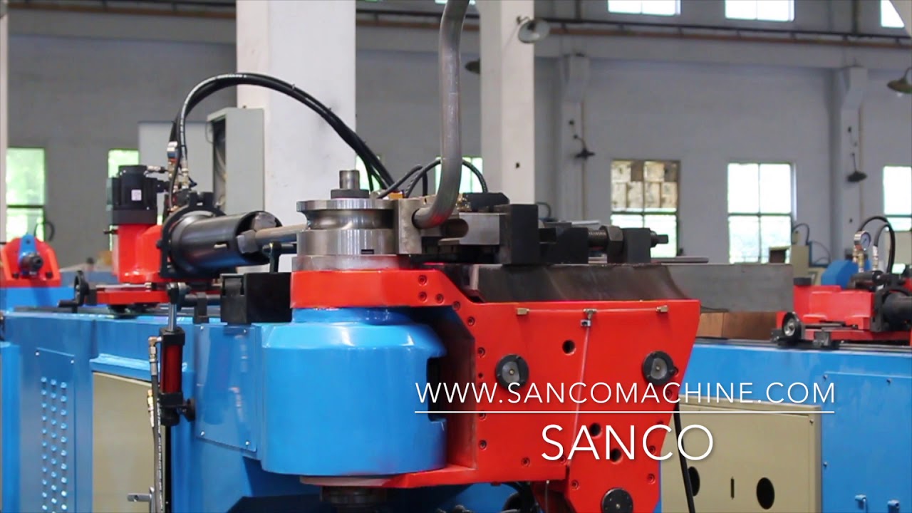SANCO fully auto metal pipe bending machine - YouTube