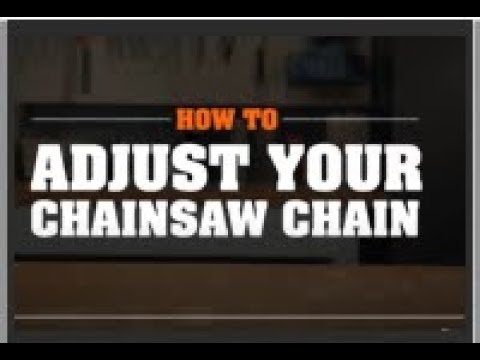 How to Adjust your Chainsaw Chain - YouTube