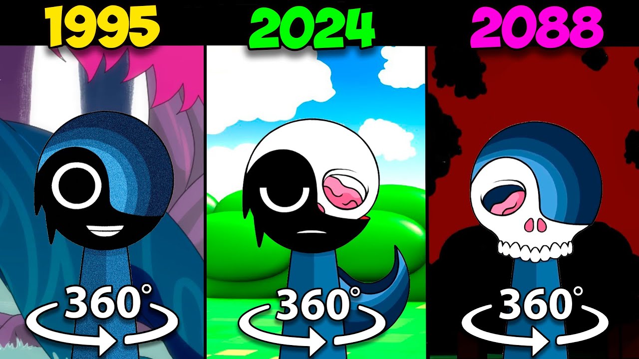 360° VR Incredibox Sprunki Rebel 1995 vs 2024 vs 2028 - YouTube