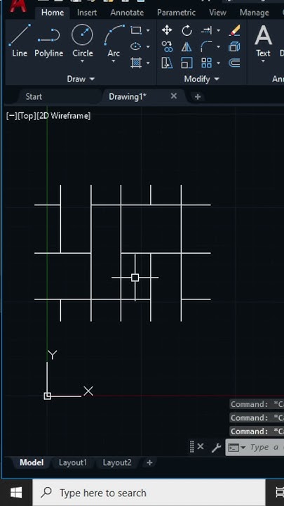 Trim and Extend command : AutoCAD - YouTube