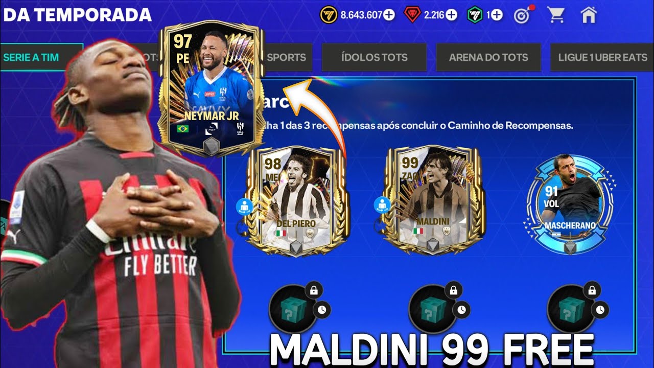 COMO ZERAR RÁPIDO A SERIE A TIM ! MALDINI 99 GRÁTIS NO FC MOBILE 24 🔥 ...