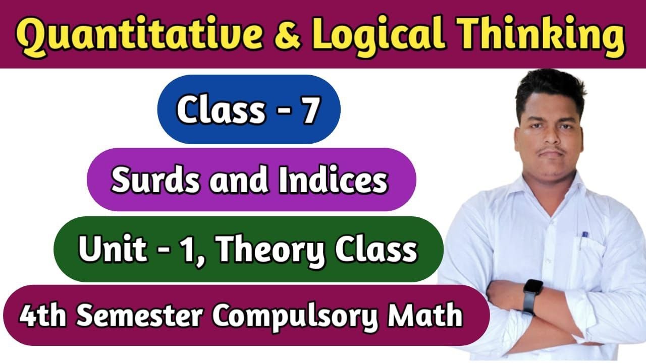 4th Semester Compulsory Math ll Quantitative and Logical Thinking ll ...