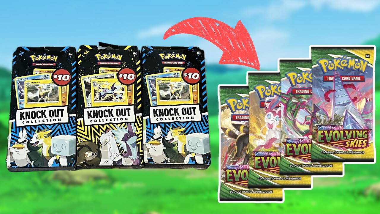 EVOLVING SKIES! inside Knock Out Collection boxes - YouTube