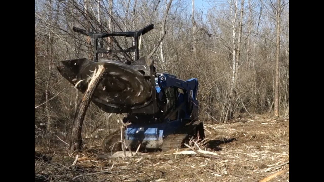 Skid Steer Disc Mulcher by Blue Diamond - YouTube