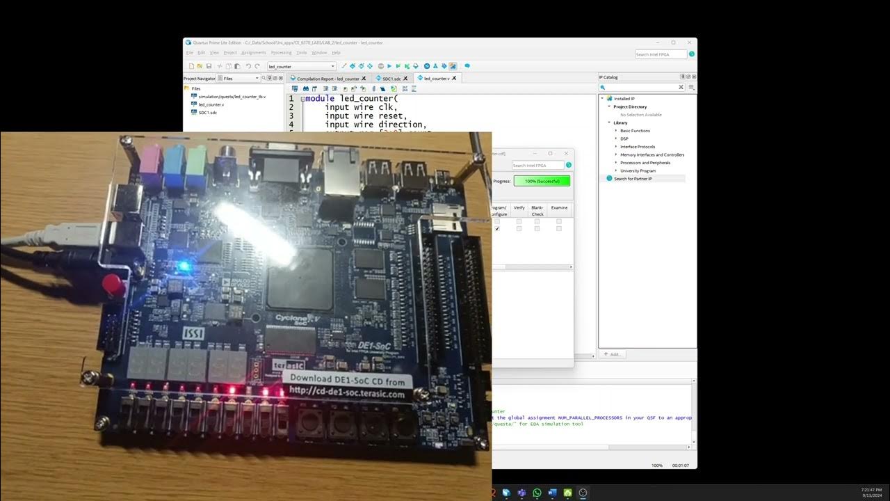 32 BIT LED COUNTER FPGA - YouTube