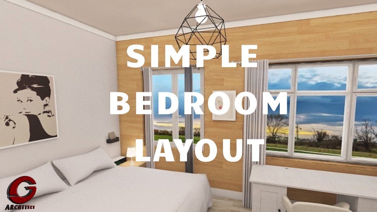Simple Bedroom Plan Layout with 3D | Architectural drawings | Architect ...
