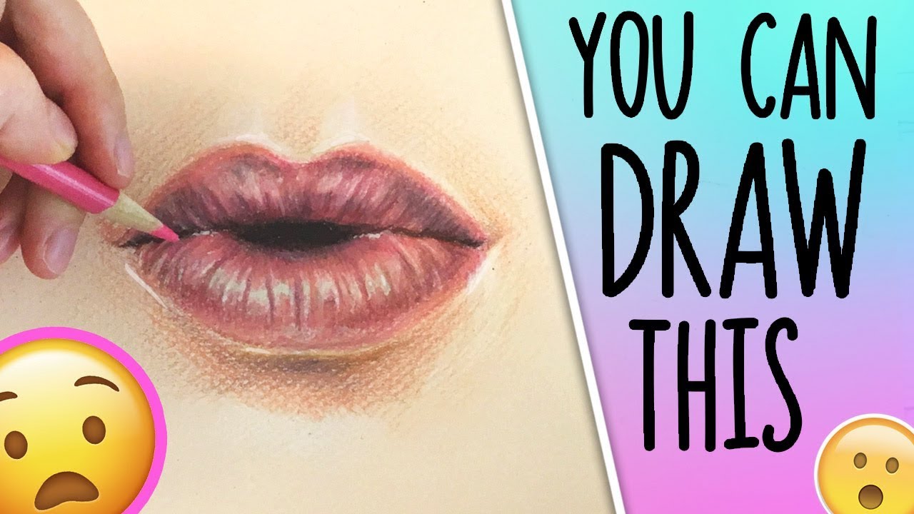 HOW TO DRAW REALISTIC LIPS - You CAN do This! - Easy Steps! - YouTube