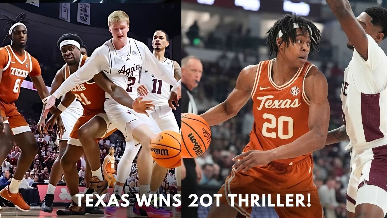 Texas Beats Texas A&M in 2OT, Boosts NCAA Tournament Hopes - YouTube