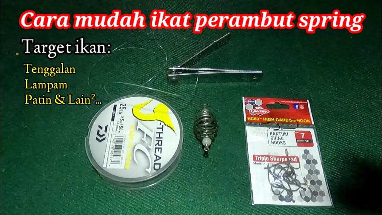 Cara mudah ikat perambut spring - YouTube