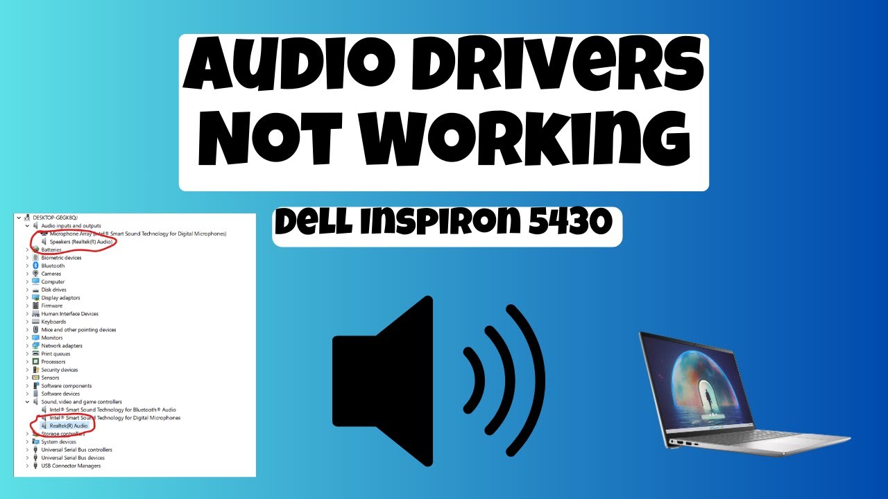 Dell Inspiron 5430 Audio Drivers Not working - YouTube