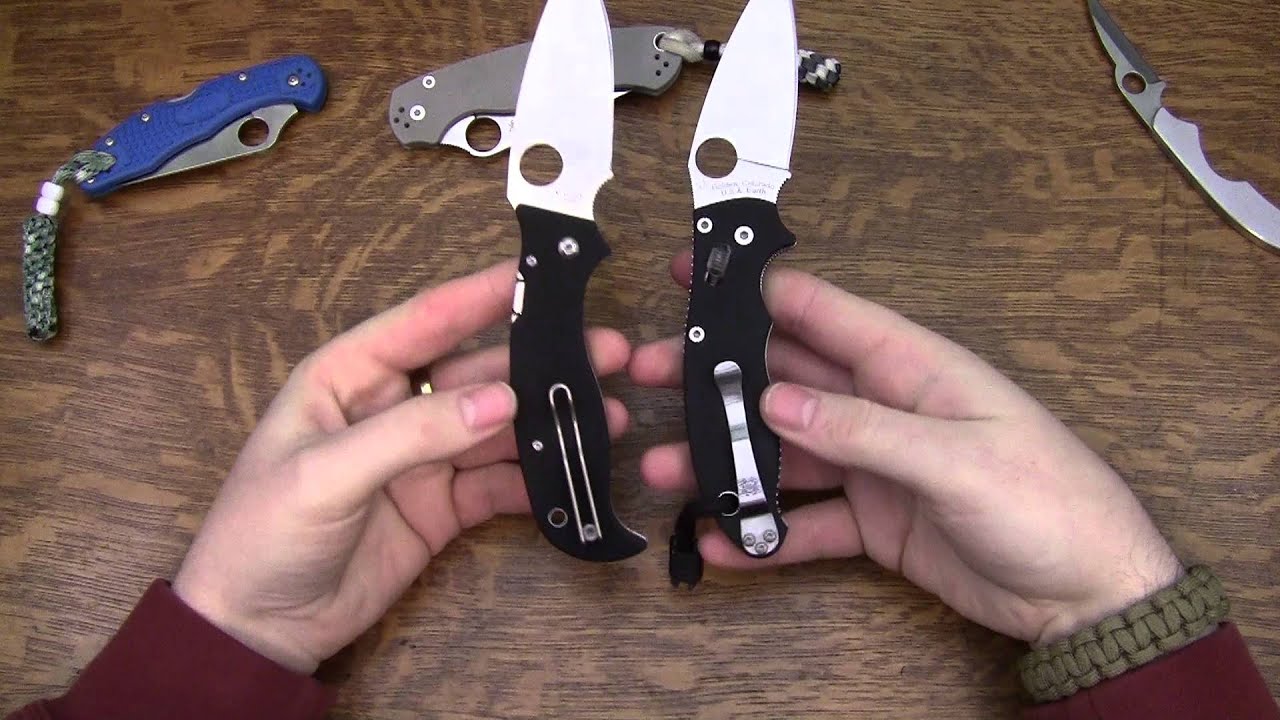 Spyderco Superleaf Vs Manix 2 - YouTube