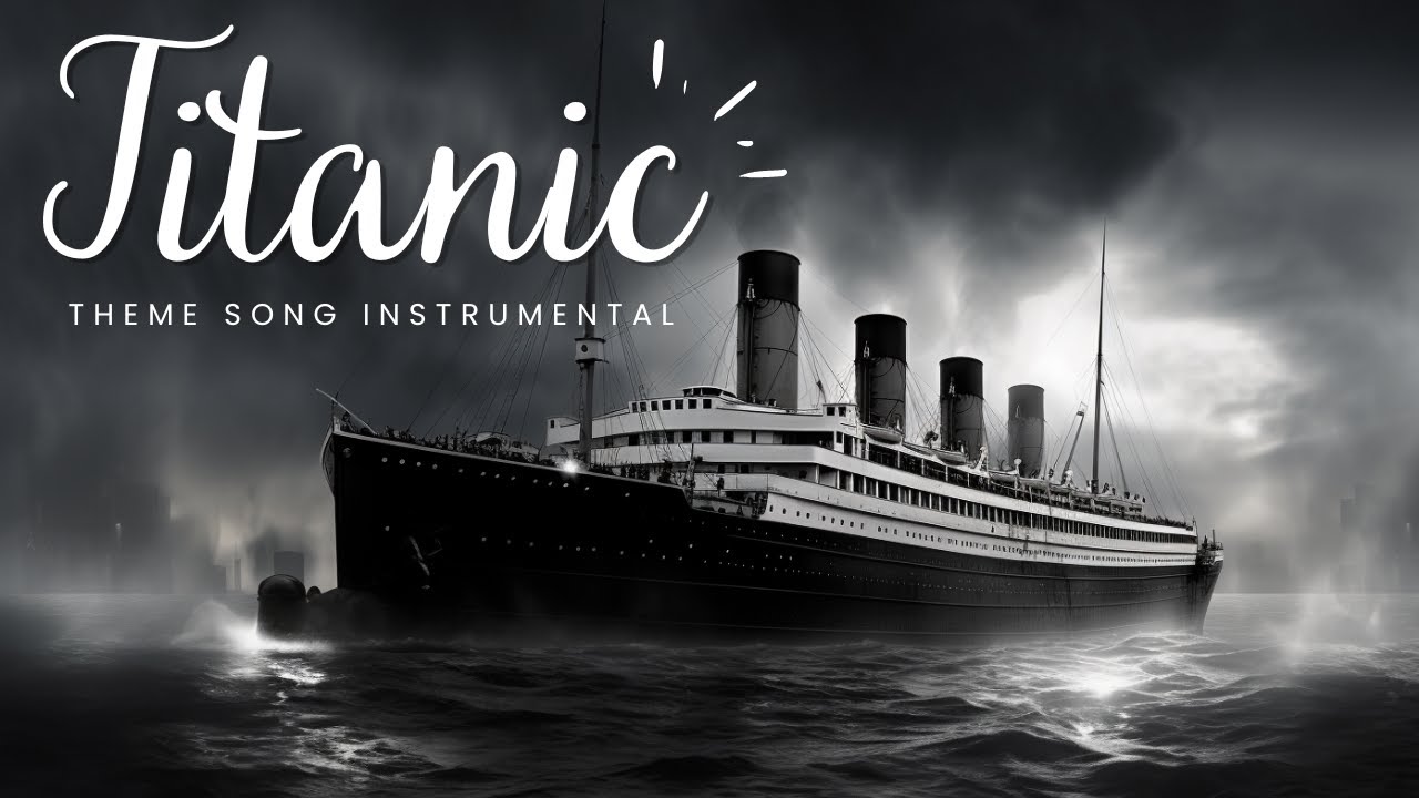 Relaxing titanic theme song instrumental with rain sound / ''My heart ...