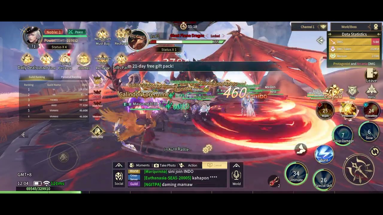 Forsaken World 2 mobile gameplay: World Boss server20005 - YouTube