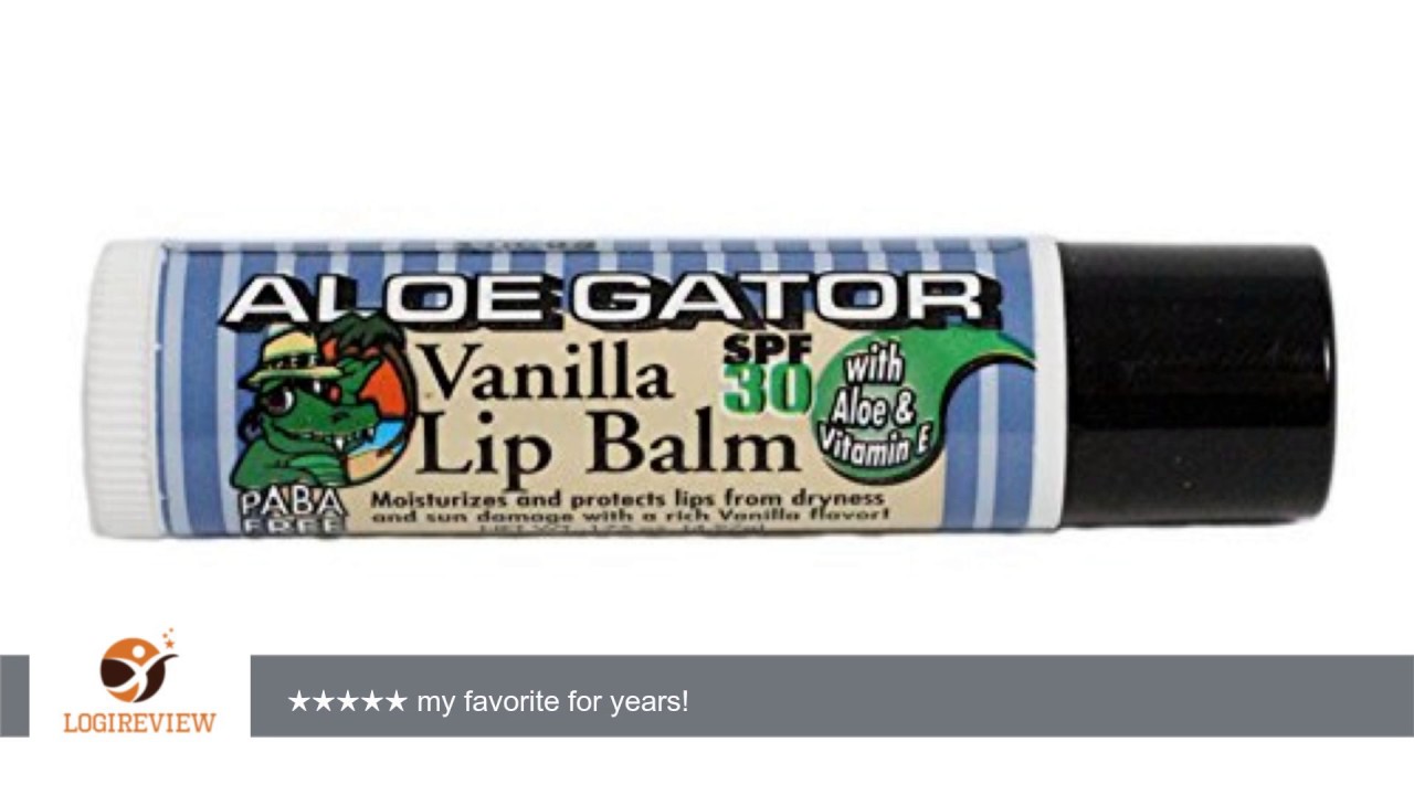 Aloe Gator SPF 30 Moisturizing Lip Balm, Vanilla | Review/Test - YouTube