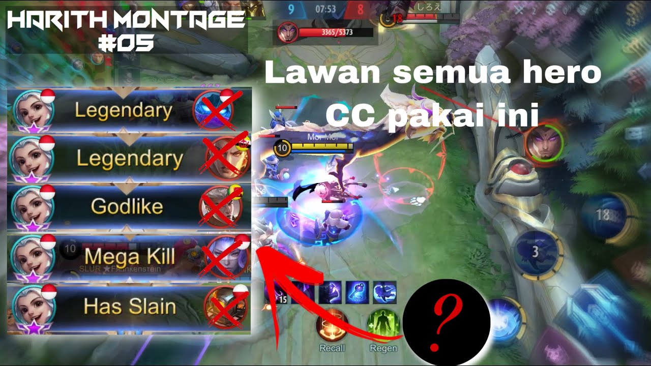 Harith MONTAGE #05 (counter semua hero cc pakai ini!!!) || Mobile ...