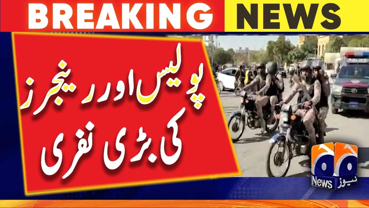 Flag March of Pakistan Rangers and Sindh Police in Karachi - Local ...