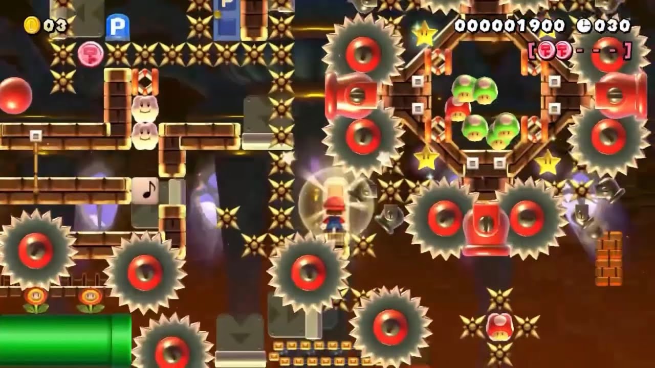 【SMM2】はじめてのspeedrun -凄駆- very hard 50s - YouTube