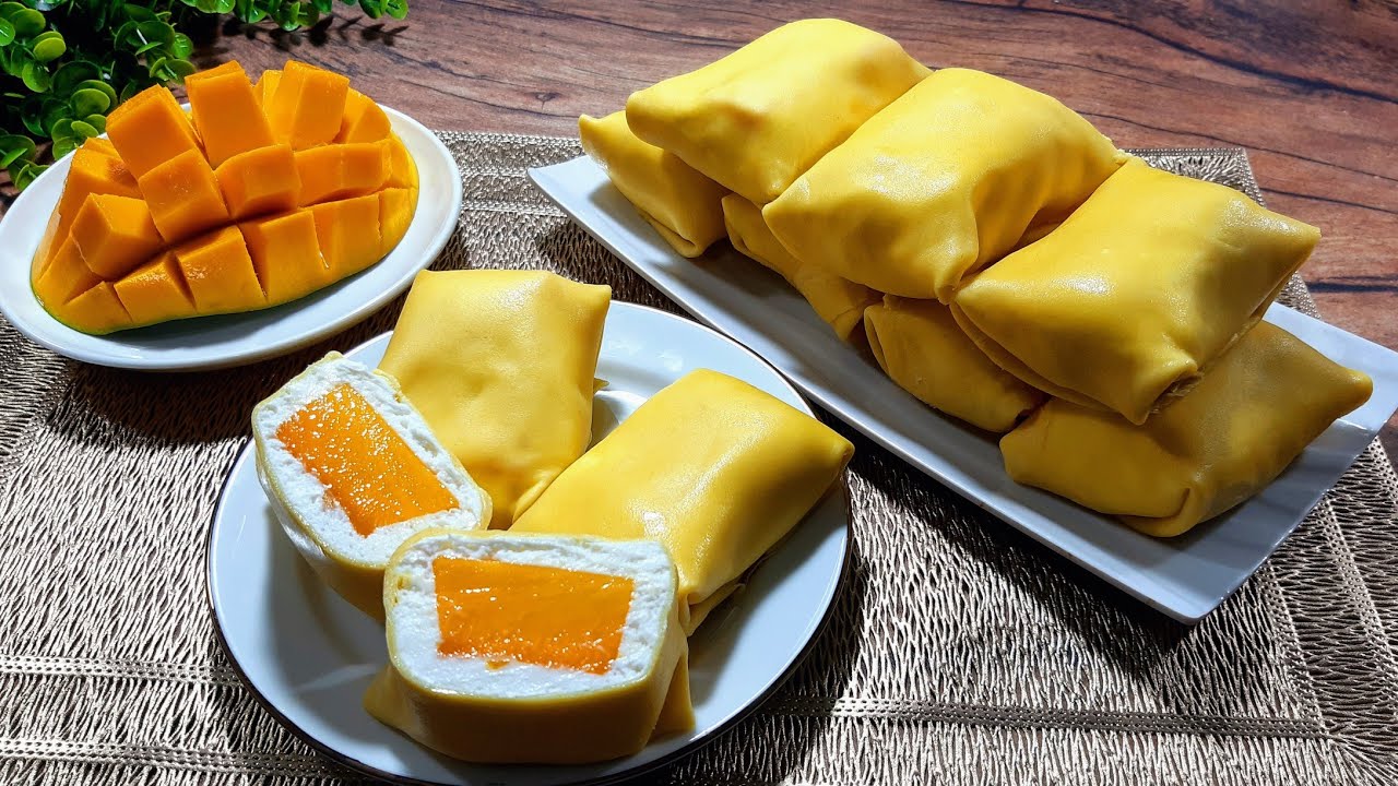 PANCAKE MANGGA || Cara membuat pancake mangga yang mudah dan enak ...