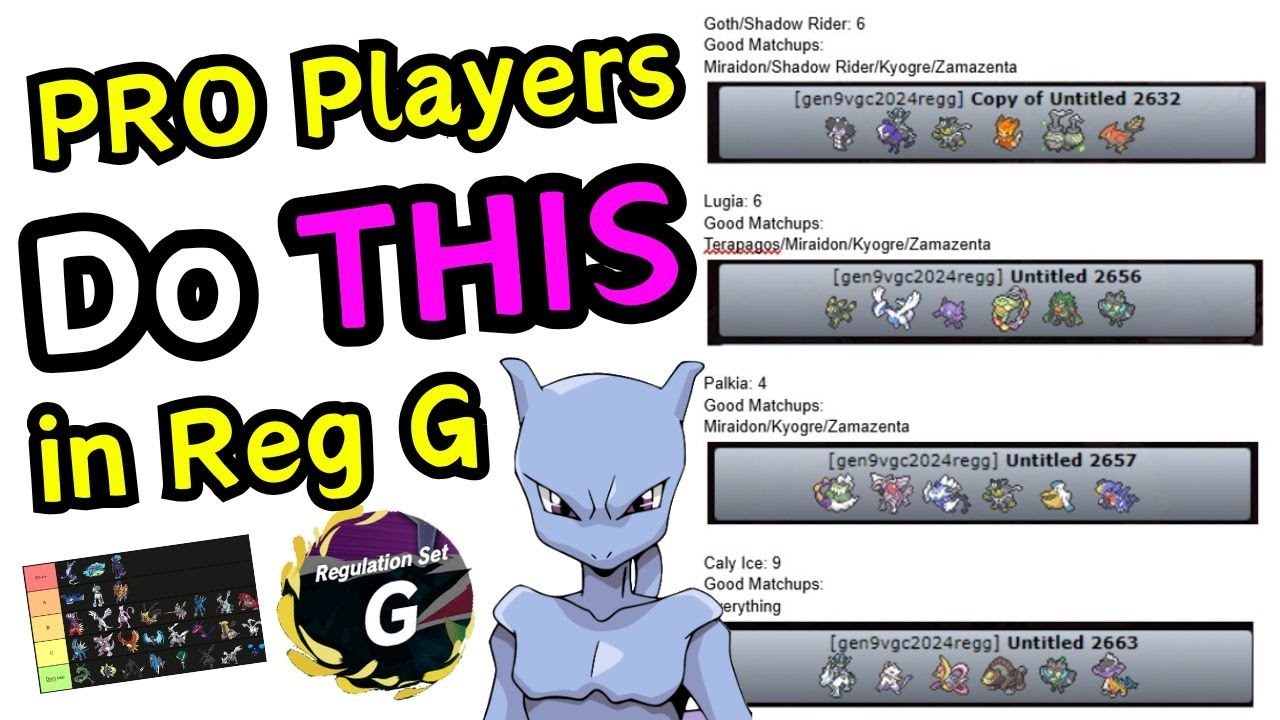 PRO Pokemon VGC Players DO THIS in Reg G! Competitive Tips and Tricks ...
