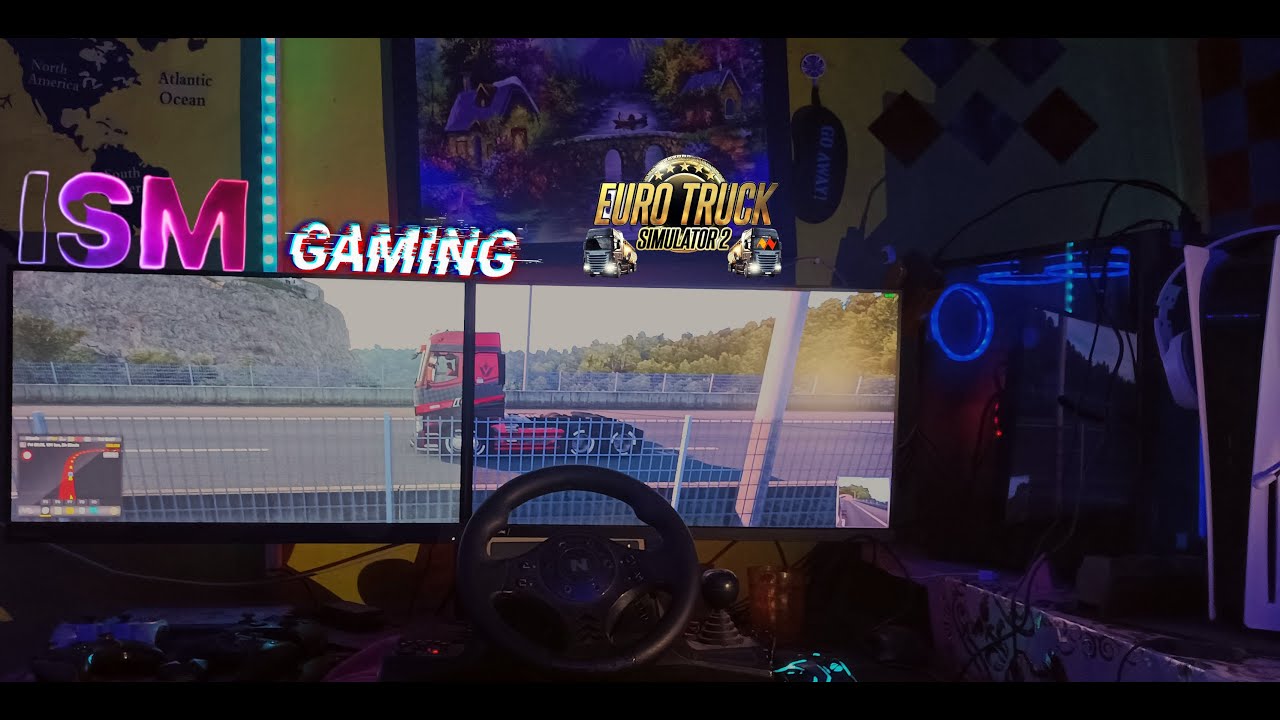 ETS2 with DRIVE PRO V16 Racing Wheel - YouTube