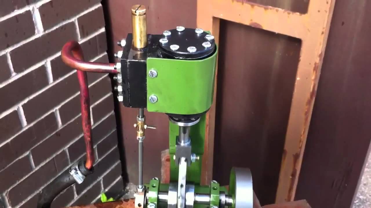 Single cylinder steam engine - YouTube