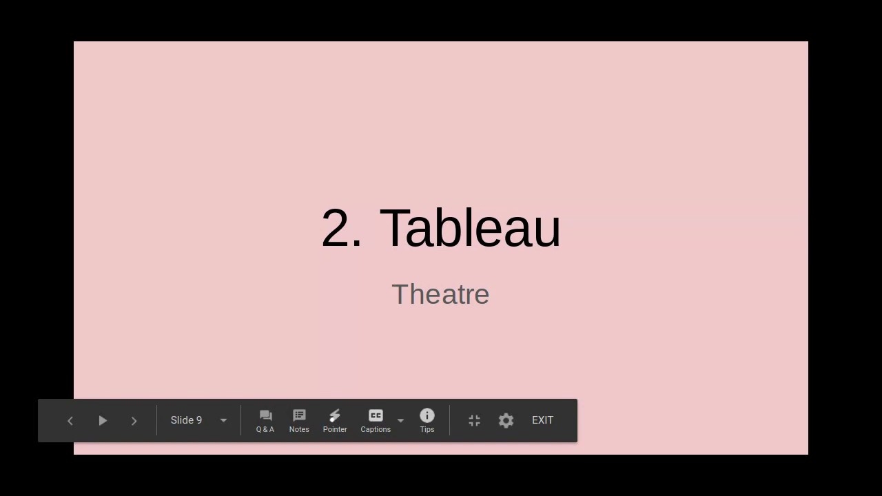 2. Theatre: Tableau - YouTube