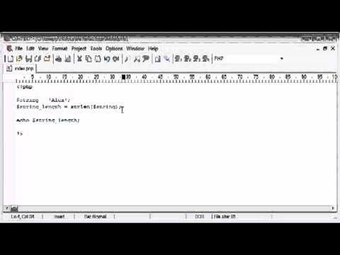 Beginner PHP Tutorial 46 String Functions String Length flv - YouTube