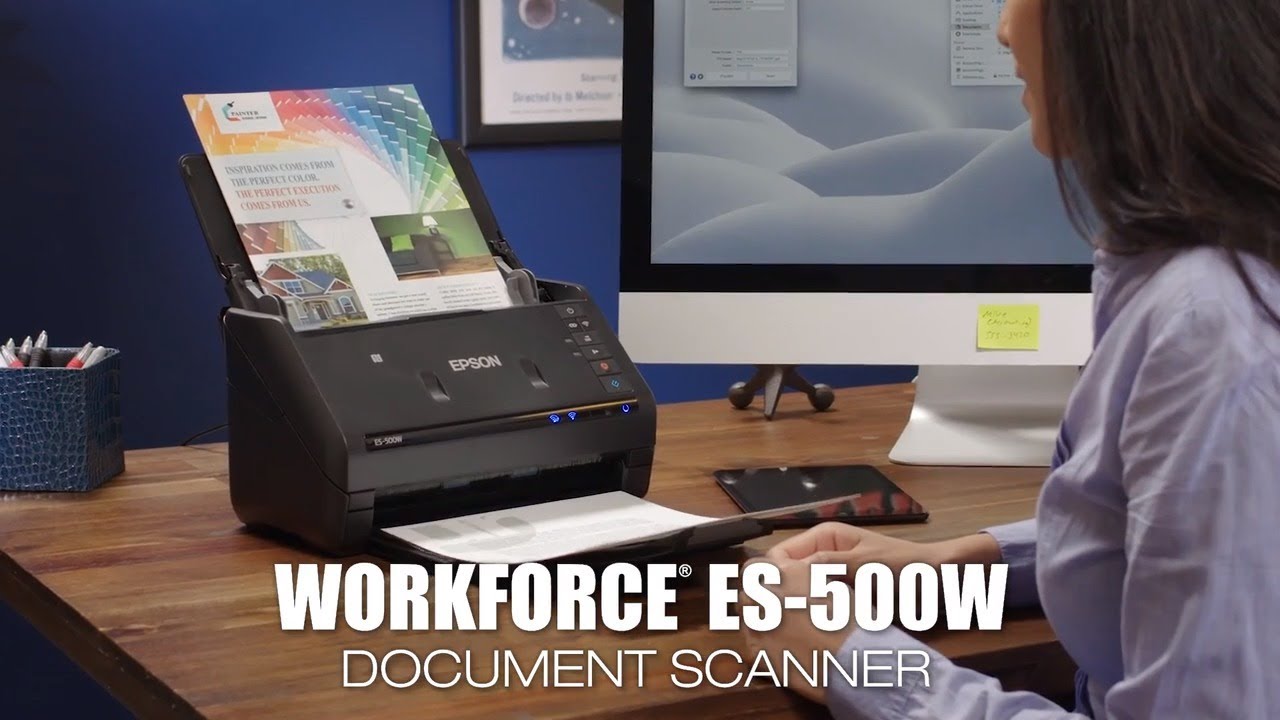 Epson WorkForce ES-500W | Take the Tour of the Wireless Duplex Document ...