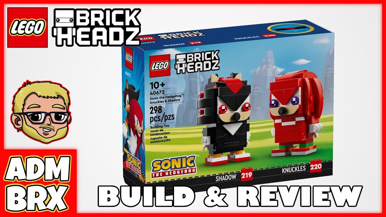 LEGO SHADOW & KNUCKLES BRICKHEADZ BUILD & REVIEW! LEGO 40672! - YouTube
