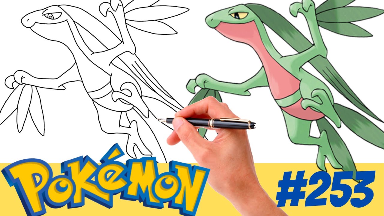 Cómo dibujar GROVYLE POKEMON #253 | FÁCIL | Generación 3 - YouTube