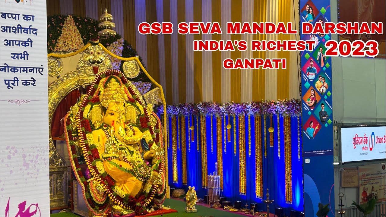 GSB SEVA MANDAL 2023| INDIA'S RICHEST GANPATI GSB SEVA MANDAL DARSHAN😱 ...