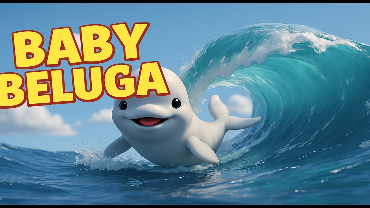 🐋 Baby Beluga | Cute Whale Song for Kids | 3-Minute Ocean Adventure 🌊 ...