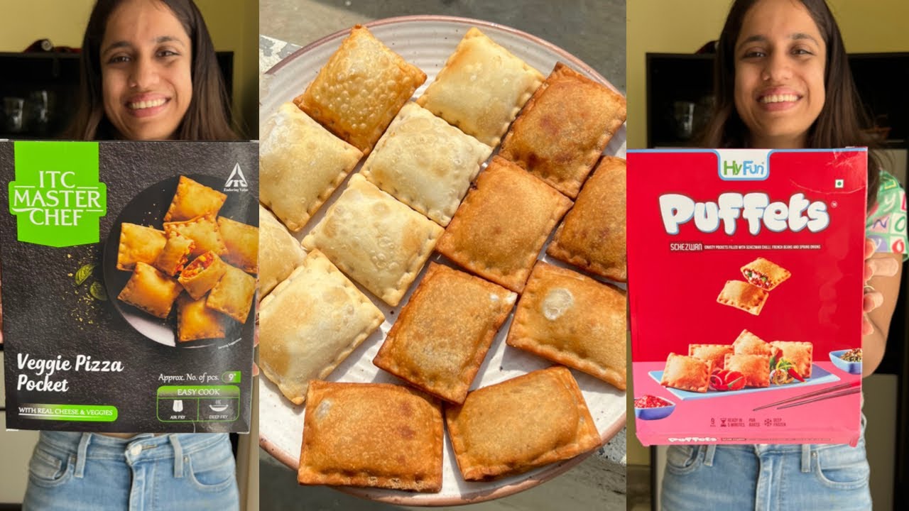 HYFUN Puffets VS ITC Master Chef Veggie Pizza Pockets Review 😱😱 | Which ...