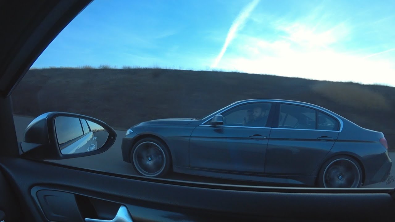 BMW 330 F30 stage 2 RWD vs GOLF R stock - YouTube
