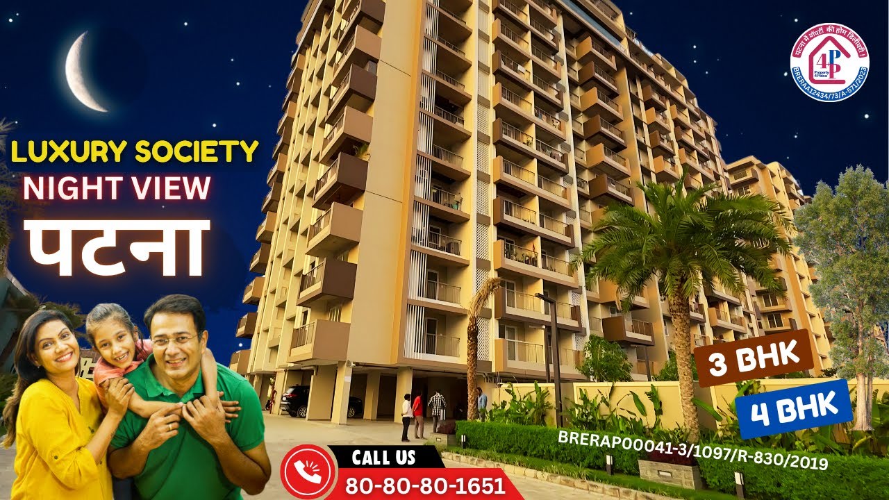Amazing ! Luxury SOCIETY in PATNA | Premium 3 & 4 BHK Flats | Night ...