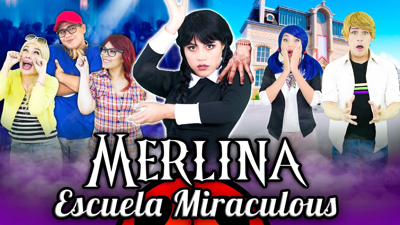 MERLINA ADDAMS en ESCUELA MIRACULOUS 😱🖤| Merlina baile ☂️ - YouTube