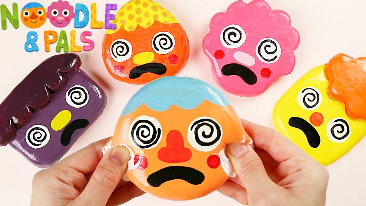 Six In The Bed | super simple songs Noodle & Pals clay cracking ASMR 46 ...